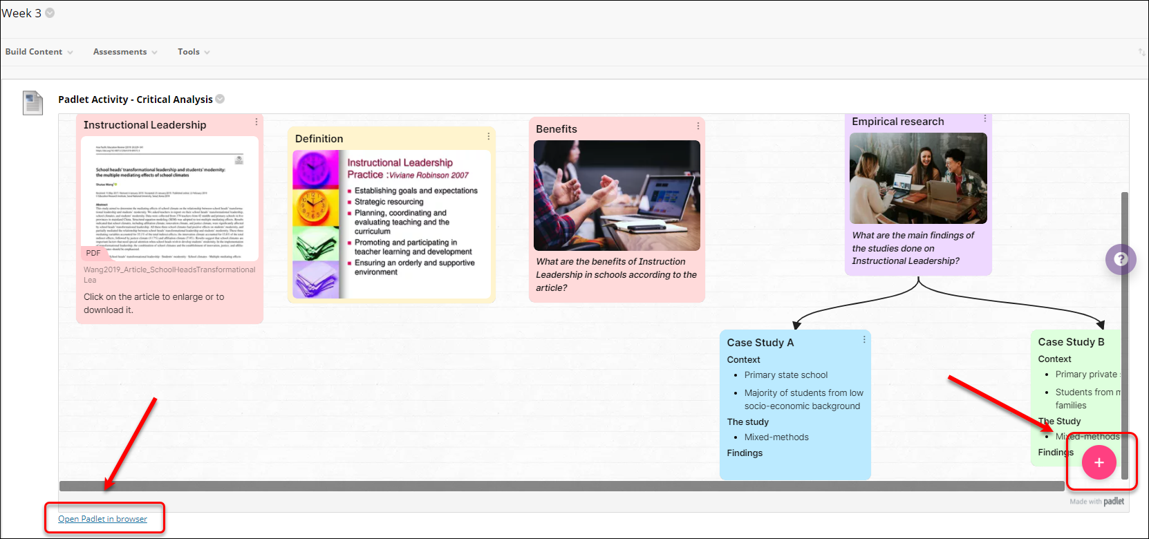 Link a Padlet in a Learn.UQ course (Original) - eLearning - University of Queensland